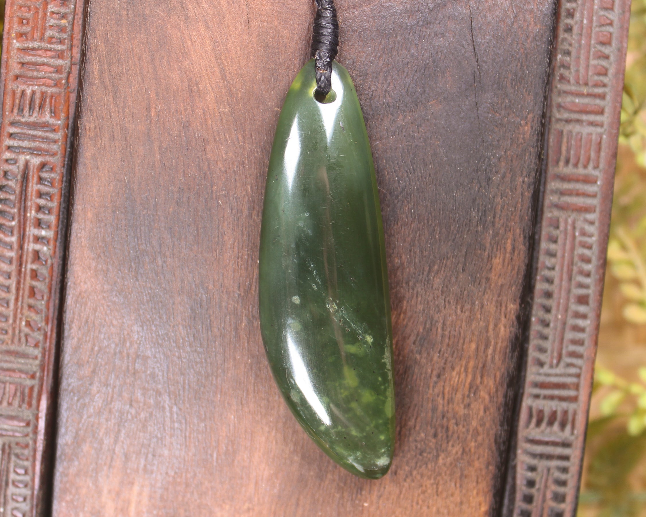 NZ Greenstone Medium Roimata Pendant (BN065) Tangiwai Pounamu ...