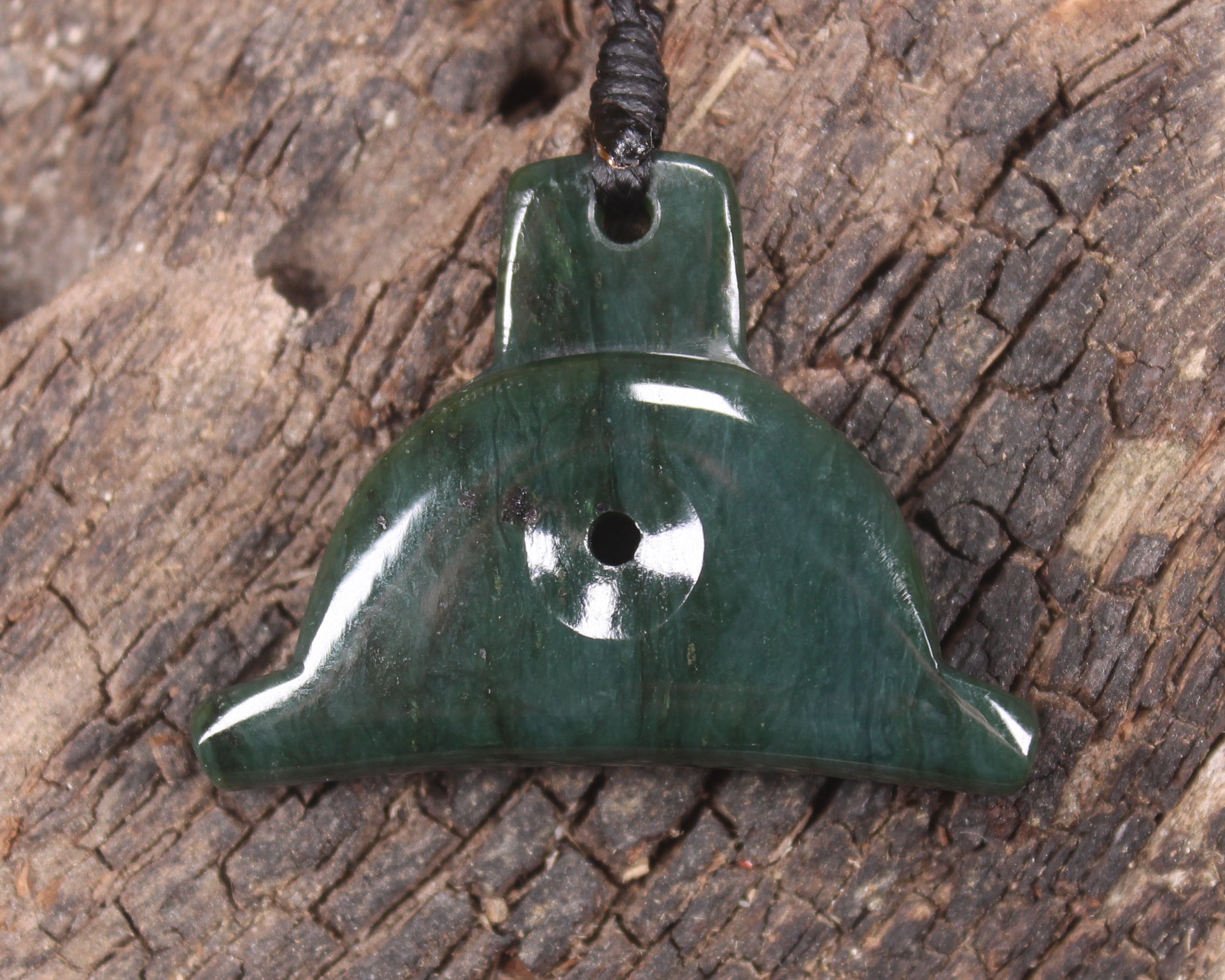 NZ Greenstone Shepard Dog Whistle Pendant (BK088) Kawakawa Pounamu ...