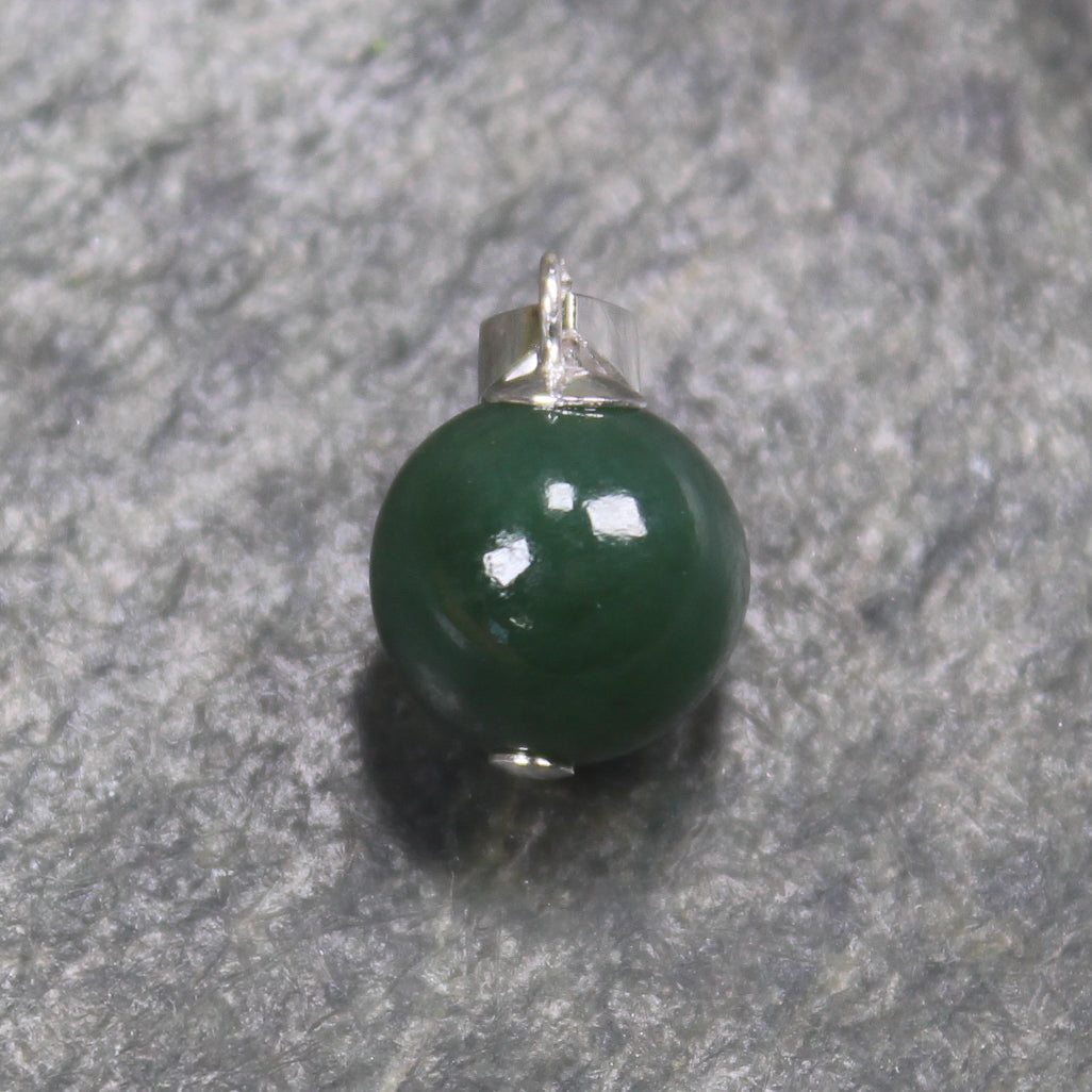 NZ Greenstone Bead Pendant (BM387) Kawakawa Pounamu – Greenstone Shop