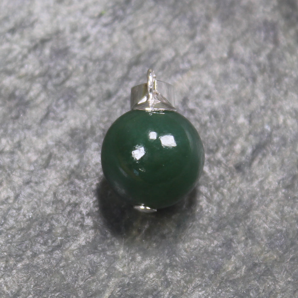 NZ Greenstone Bead Pendant (BM387) Kawakawa Pounamu – Greenstone Shop