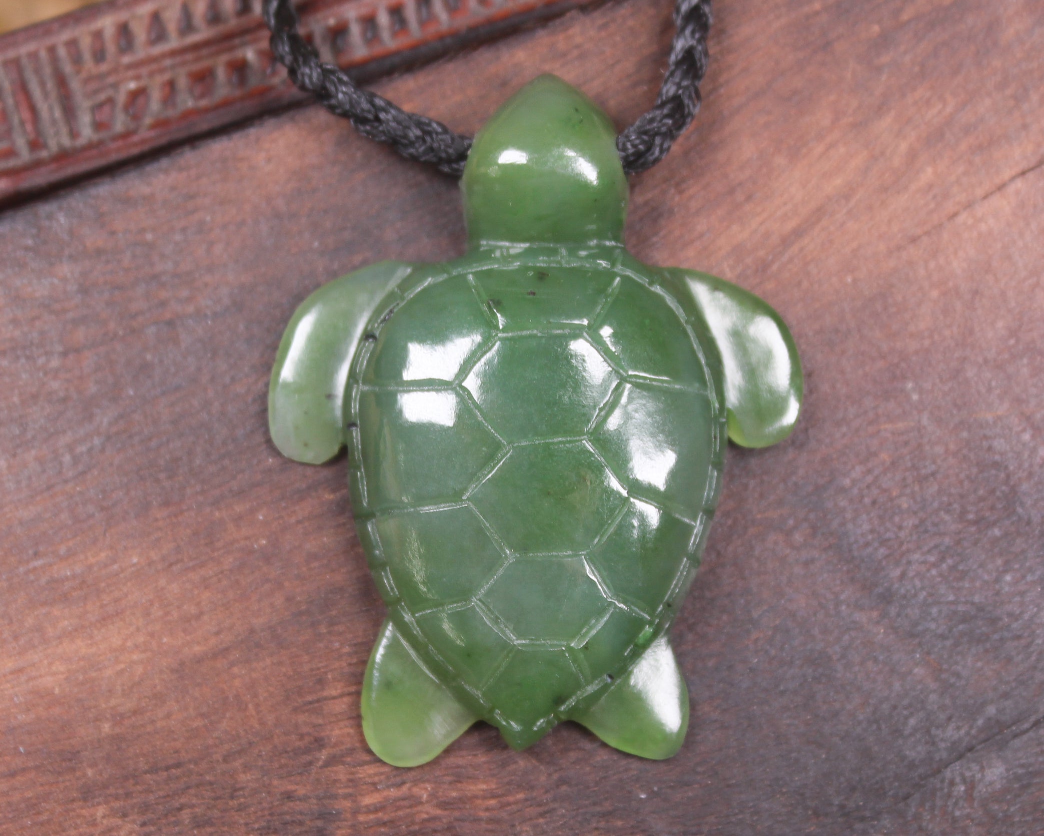 NZ Greenstone Medium Turtle Pendant (BK755) Hapopo Pounamu – Greenstone ...