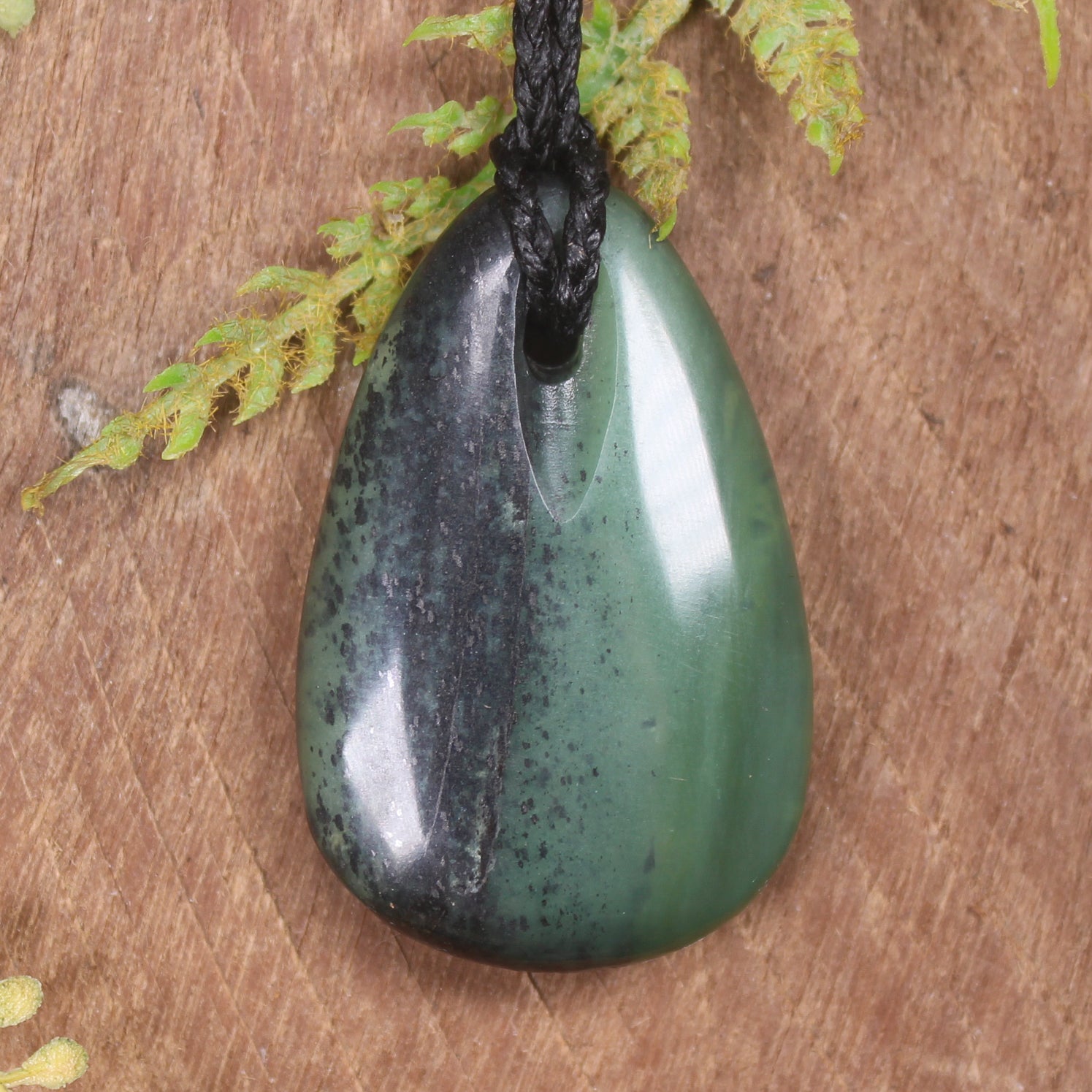 NZ Greenstone Medium Roimata Pendant (BT348) Tangiwai Pounamu ...